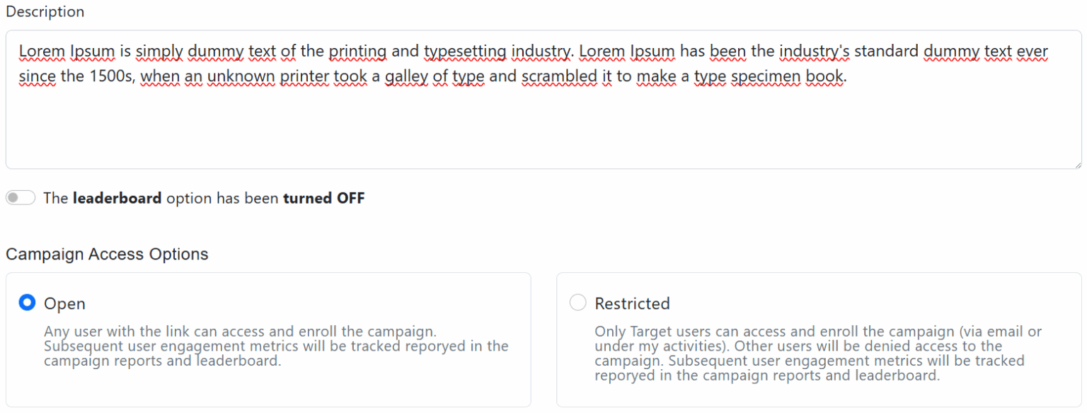 Creating a New Learning Campaign - TIDWIT
